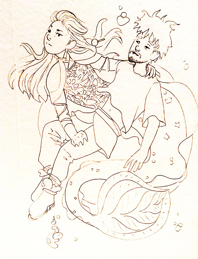 [Fanart] Merman Shen Wei saves a drowning Zhao Yunlan - Mo_on_raccoon ...